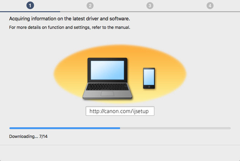 Setting up the Printer for use on a Wired LAN - Establishing connection ...