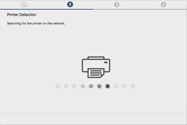 Setting up the Printer for use on a Wired LAN - Establishing connection ...