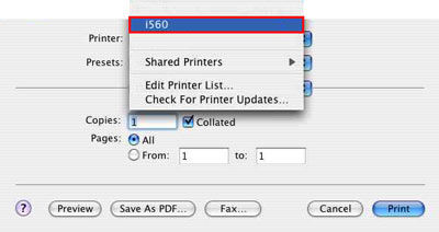 Manually adjust color from the driver (Mac OS X) iP100