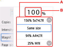 Reduce or Enlarge Copies - TS7720