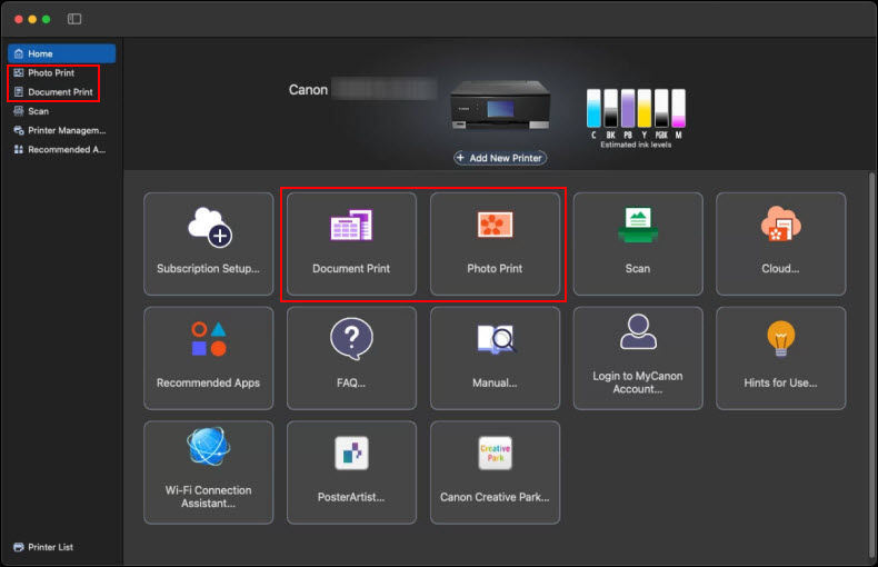 Canon PRINT (macOS) - Print Photos or Documents
