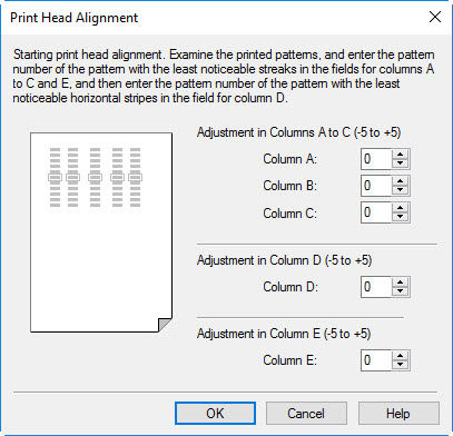 Manually Aligning the Print Head from a Windows PC - MX490 / MX492