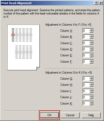 Align the Print Head Manually from a Windows PC - MX432 / MX439