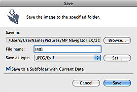 Batch scanning using MP Navigator EX - MX420 (Mac OS X)