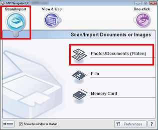 Scan using MP Navigator EX - MP970 (Windows)
