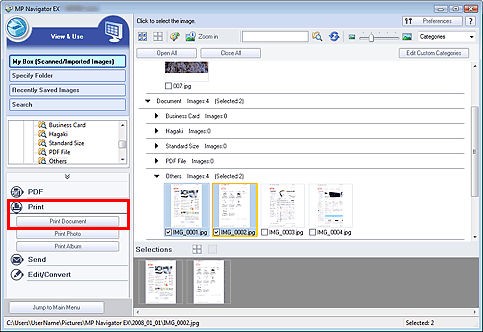 Scan using MP Navigator EX - MP560 (Windows)