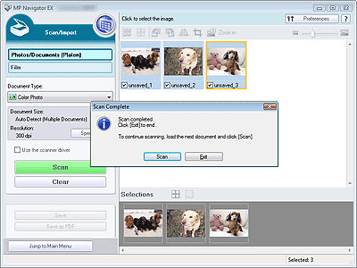 Scan Multiple Items at Once With MP Navigator EX