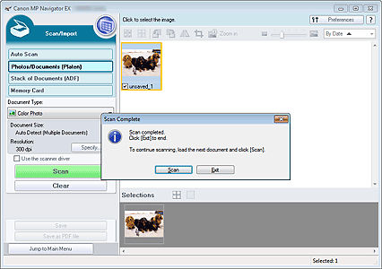 Scan using MP Navigator EX - MX420 (Windows)