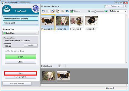 Scan using MP Navigator EX - MP560 (Windows)