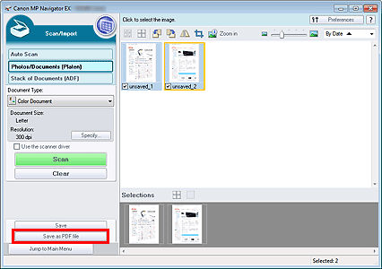 Scan using MP Navigator EX - MX410 (Windows)