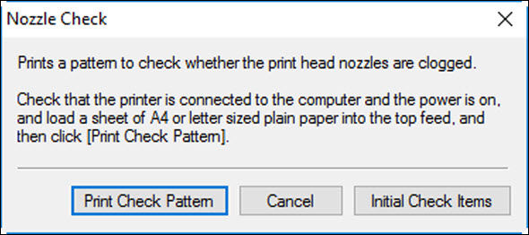 Print a Nozzle Check Pattern from a Windows PC - PRO-300