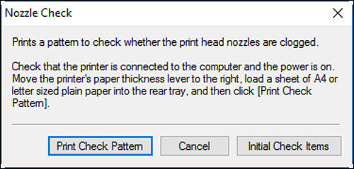 Print the Nozzle Check Pattern on a Windows Computer - PIXMA TR150