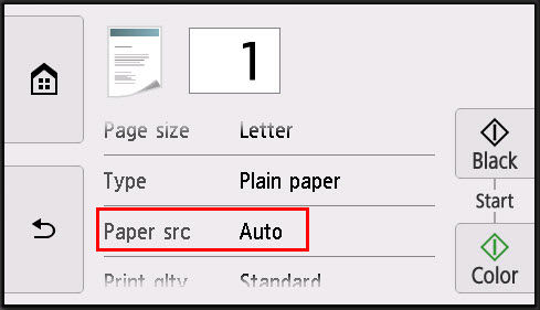 Paper Source Setting for Copies Changes After a Photo Copy