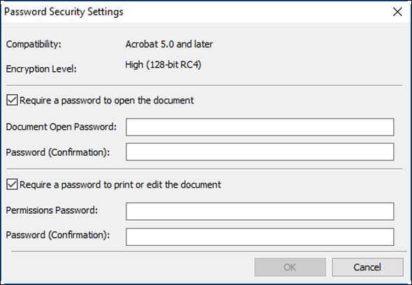 IJ Scan Utility (Windows) - Password Security Settings Dialog Box - TR7020