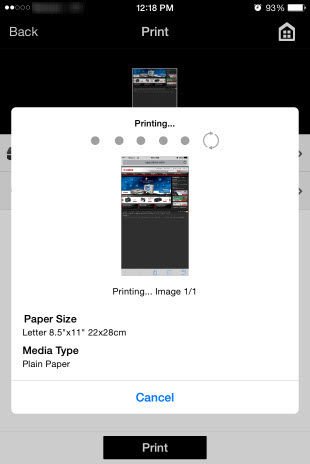 Printing a Photo with Canon PRINT Inkjet/SELPHY (iOS)