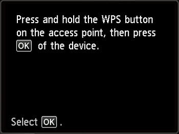 WPS Push Button Setup - MG5420 / MG5422