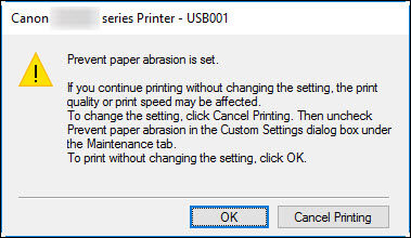 Enable or Disable Prevent Paper Abrasion from a Windows PC - G4200