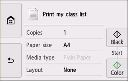 Printing from Google Classroom with the Operation Panel