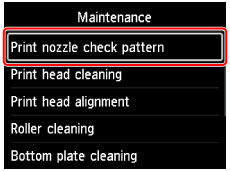 Printing the Nozzle Check Pattern - imagePROGRAF PRO-1000