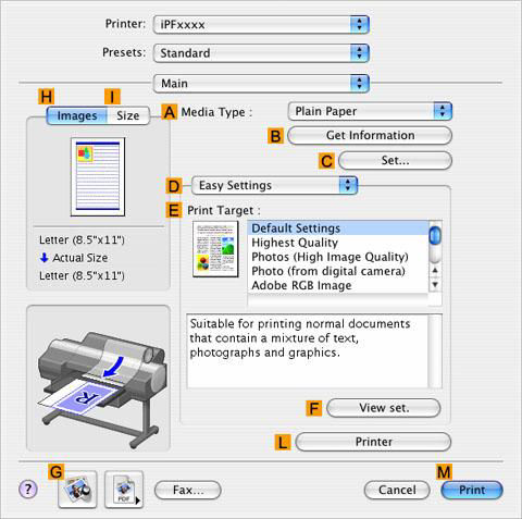 How to print with saved roll paper (rotate page to 90 degrees) Mac OSX
