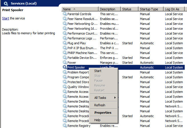 Printer Properties / Printing Preferences Does Not Appear When Right ...