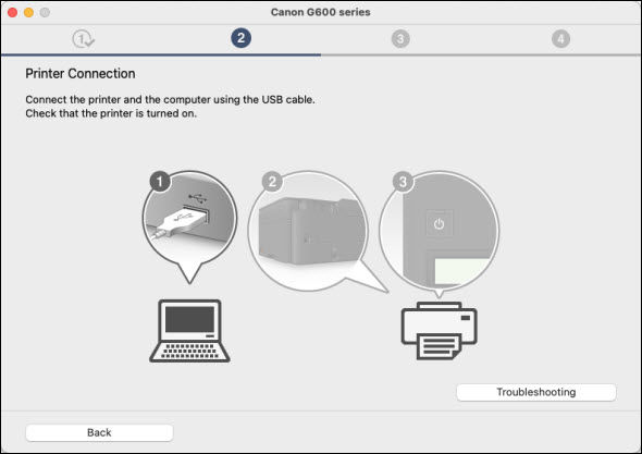 PIXMA G620 USB Setup - macOS