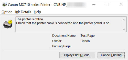 The printer is offline" is Displayed when Attempting to Print Across a ...