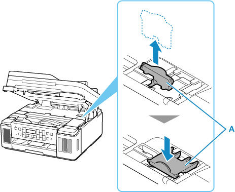 Support Code 1892 Appears (Carriage Stopper is Still Inserted) - G7020