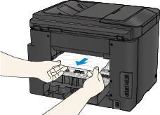 Support Code 1303 Appears (Paper Jammed Inside the Rear Cover) - MB5420