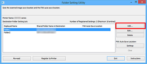 How to set a network folder as the destination for scanned images and ...