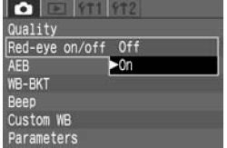 How to use the red-eye reduction mode on the EOS Digital Rebel.
