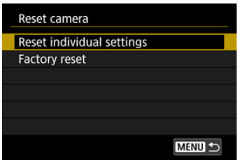 Resetting the settings on the EOS 1D X Mark III.