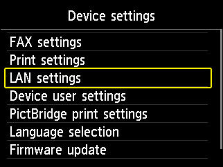 Changing the LAN (wireless/wired) settings - MX922
