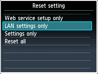 How to Reset the Network Settings - MG5320