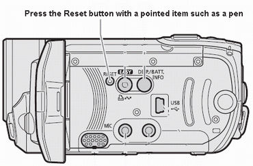 Reset the camcorders settings to the factory defaults FS series camcorders