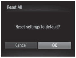Returning the PowerShot Camera to Default Settings.