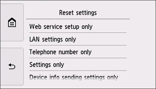 Reset Settings - TR7520 / TR8520