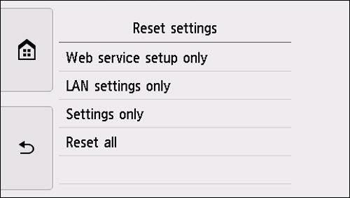 Reset Settings - TS8320