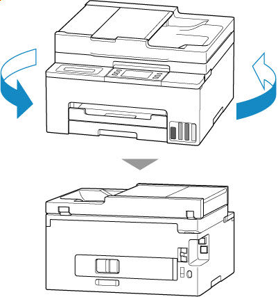 Remove Jammed Paper from the Rear Side - GX2020