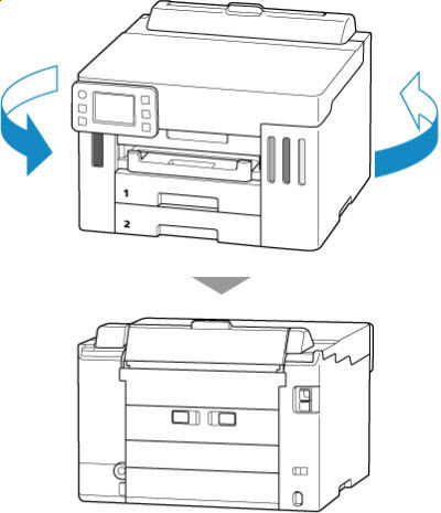 Remove Jammed Paper from the Rear Side - GX5520X