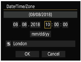 Setting the Date, Time, Time Zone and Language SX70 HS
