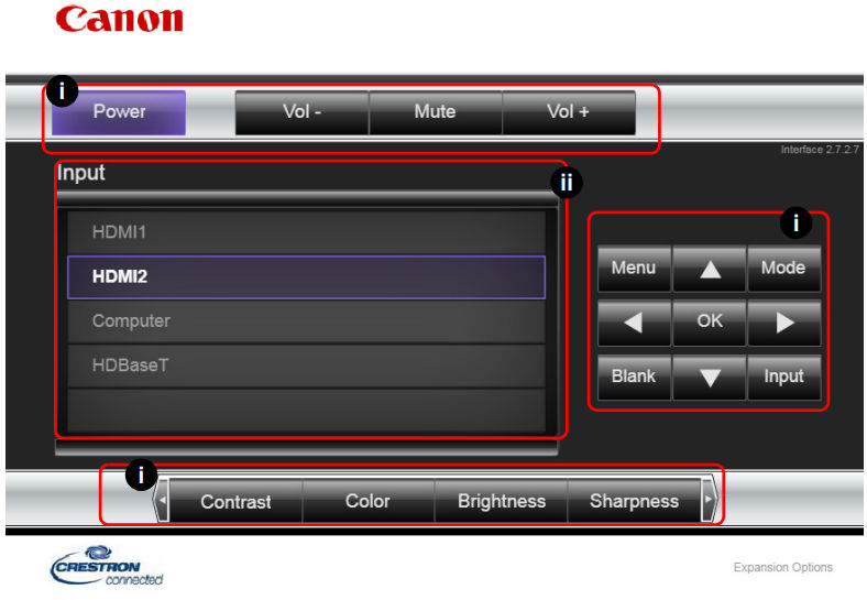 Controlling the projector remotely through a web browser (e-Control ...