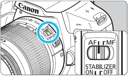 Attaching and Detaching a Lens (EOS Rebel T7)