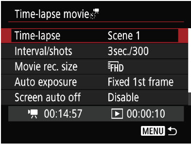 Recording Time-Lapse Movies SX70 HS