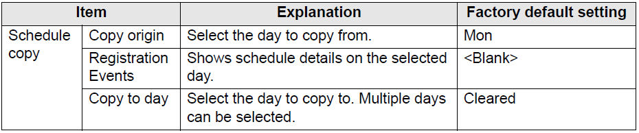 Projector Web Screen Menu Setting a Scheduling [Schedule] WUX7500 ...