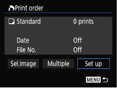 Adding Images to Print Orders (DPOF) SX70 HS