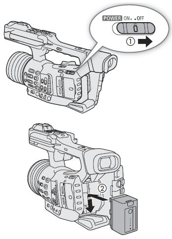 Attaching and Removing the Battery Pack XF705