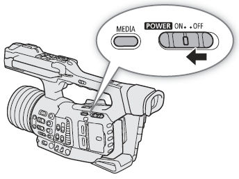 Turning the Camcorder On and Off XF705
