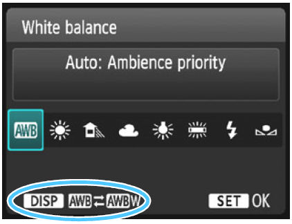Setting the Auto White Balance (EOS Rebel T7)