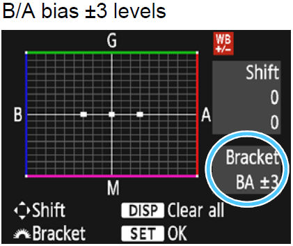 White Balance Auto Bracketing (EOS Rebel T7)